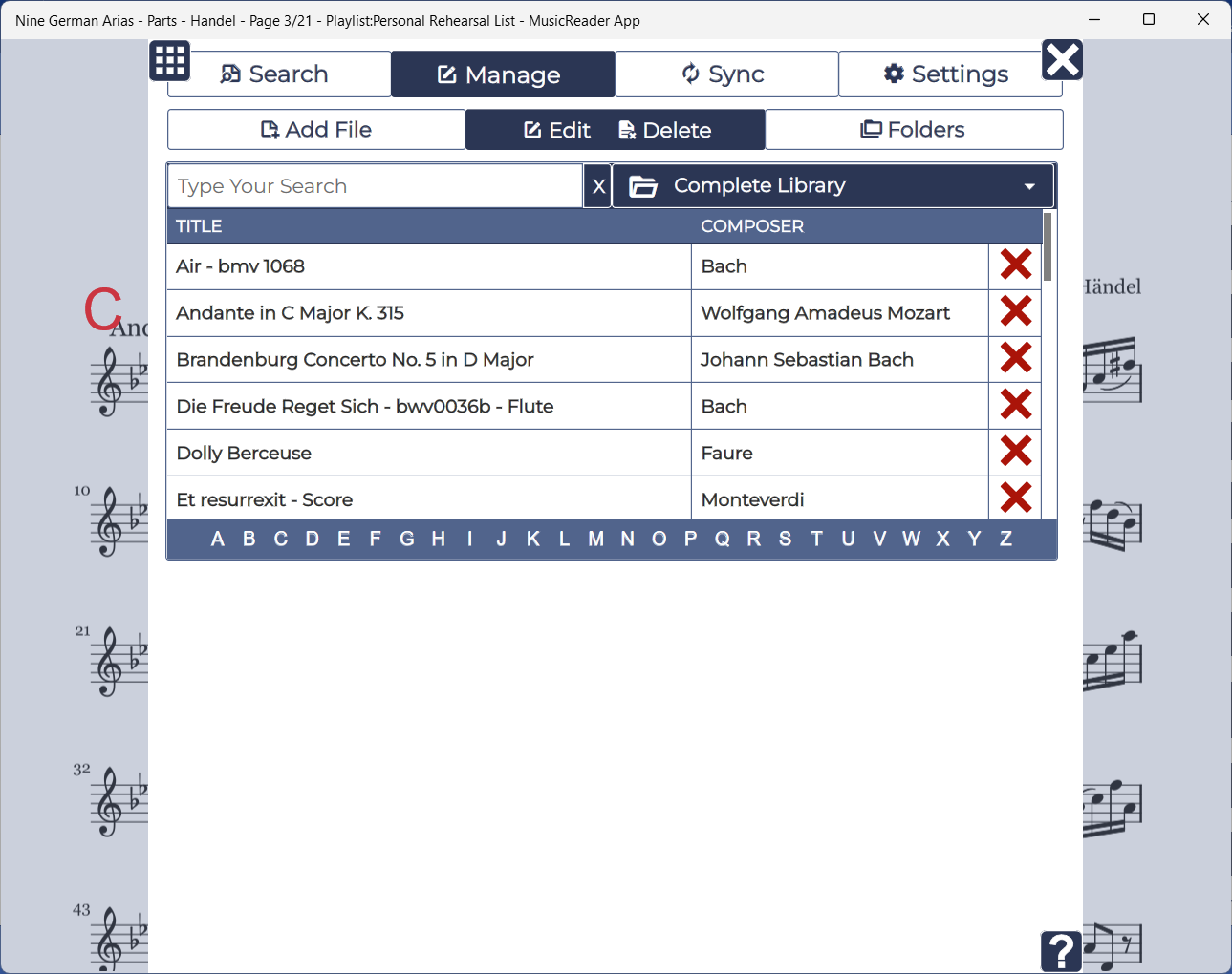 MusicReader Help